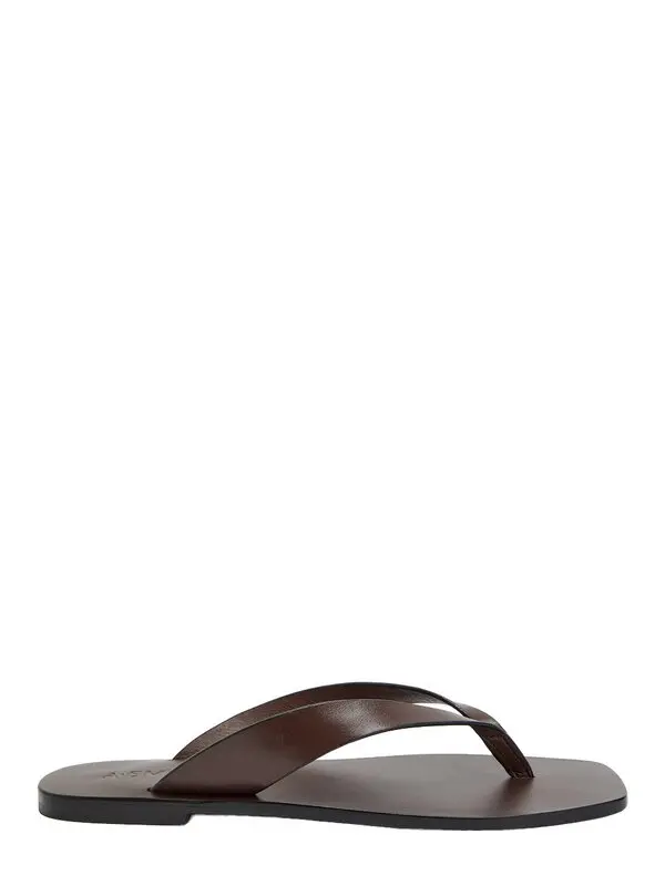 A.emery Kinto Leather Flip Flops - Brown