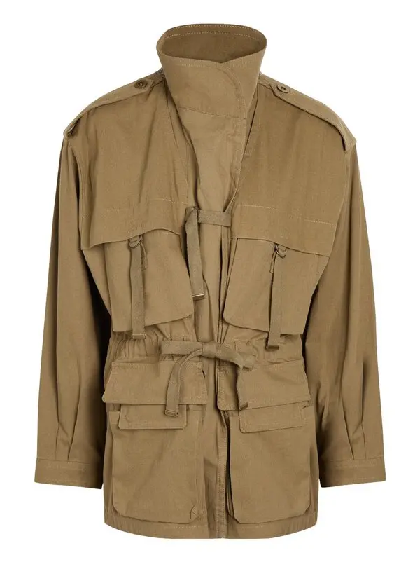 Isabel Marant Beriza Drawstring Canvas Jacket - Khaki