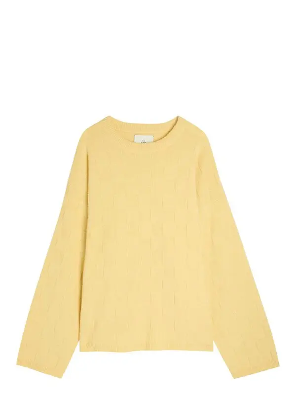 THE ELDER STATESMAN Culver Checked Cashmere Jumper - Yellow
