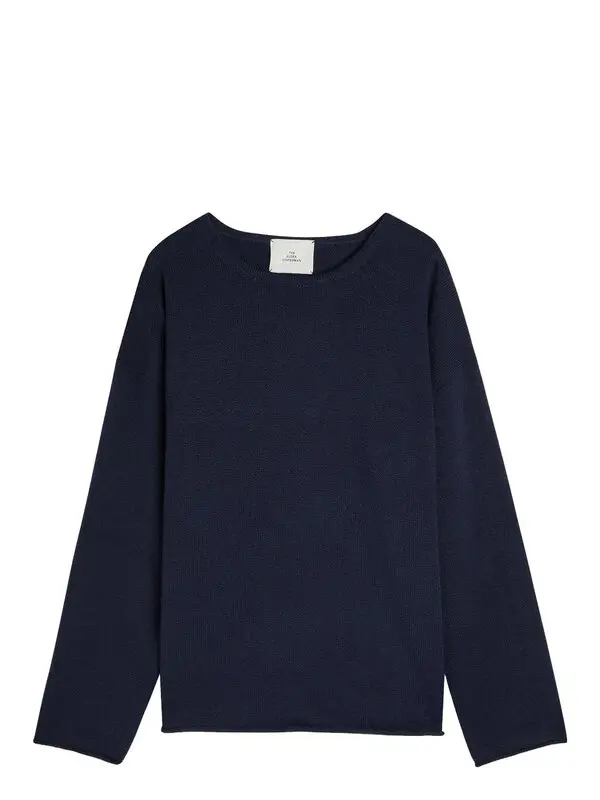 THE ELDER STATESMAN Nora Cotton Jumper - Navy