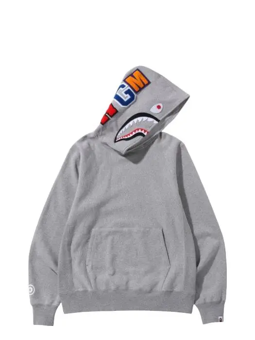 A BATHING APE Shark Pullover Hoodie - Gray