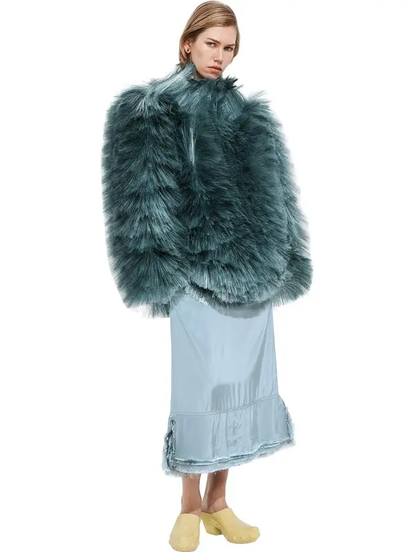 Bottega Veneta Washed Parachute Skirt - Blue Gravel