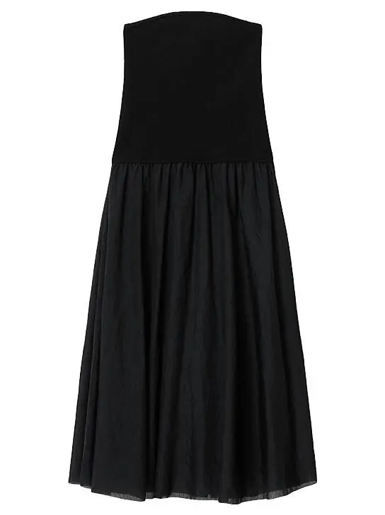 ALLSAINTS Tegan Knitted And Woven Maxi Dress - Black