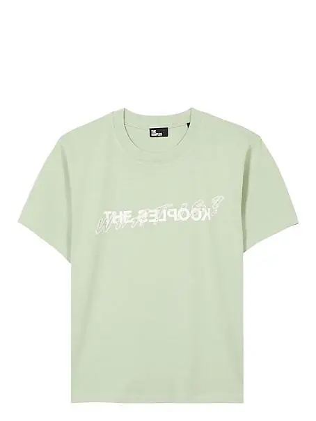 The Kooples Branded Cotton-jersey T-shirt - Almond Green