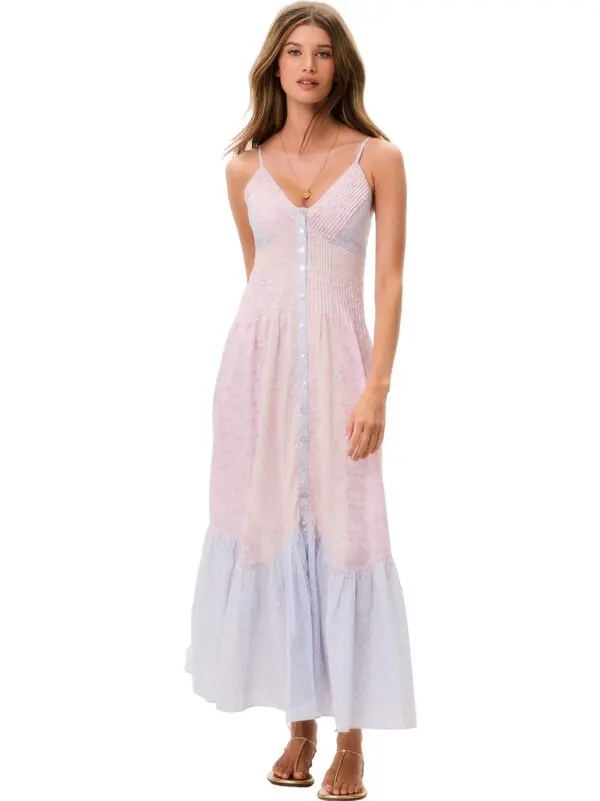 LoveShackFancy Esilda Maxi Dress With Liberty Fabrics - Candy Garden