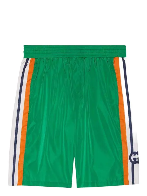 Gucci Shamrock Interlocking G Swim Shorts - Green
