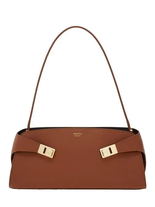 FERRAGAMO East-west Shoulder Bag - Gold