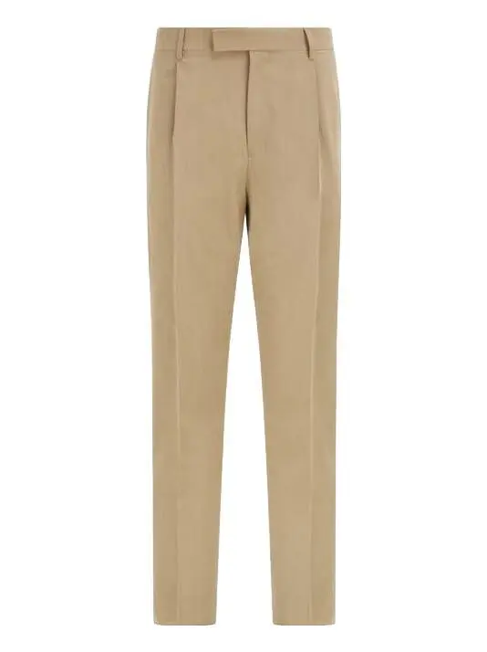 FERRAGAMO Silk And Wool Tailored Trousers - Red