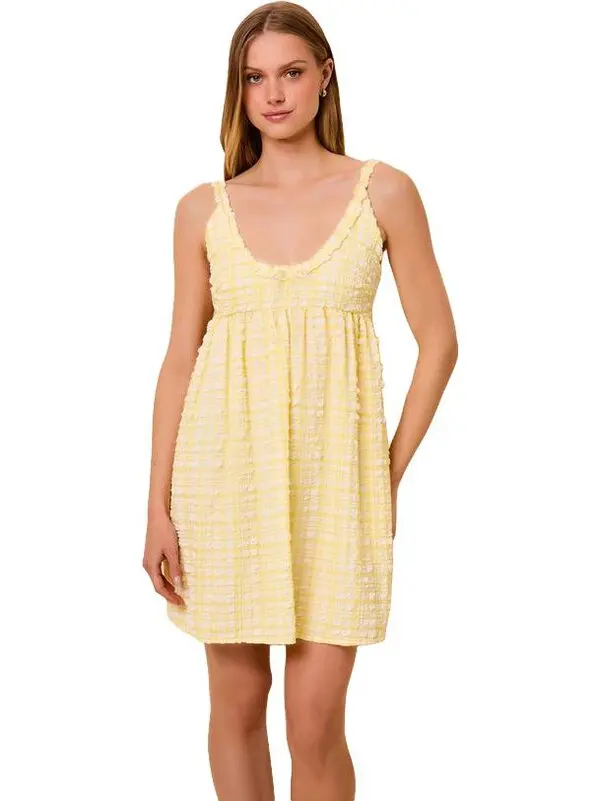 Solid & Striped Cassidy Dress Puckered Plaid - Red