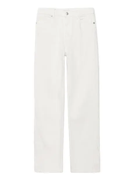 Zadig&Voltaire High-waisted Straight-cut Cotton Jeans - White