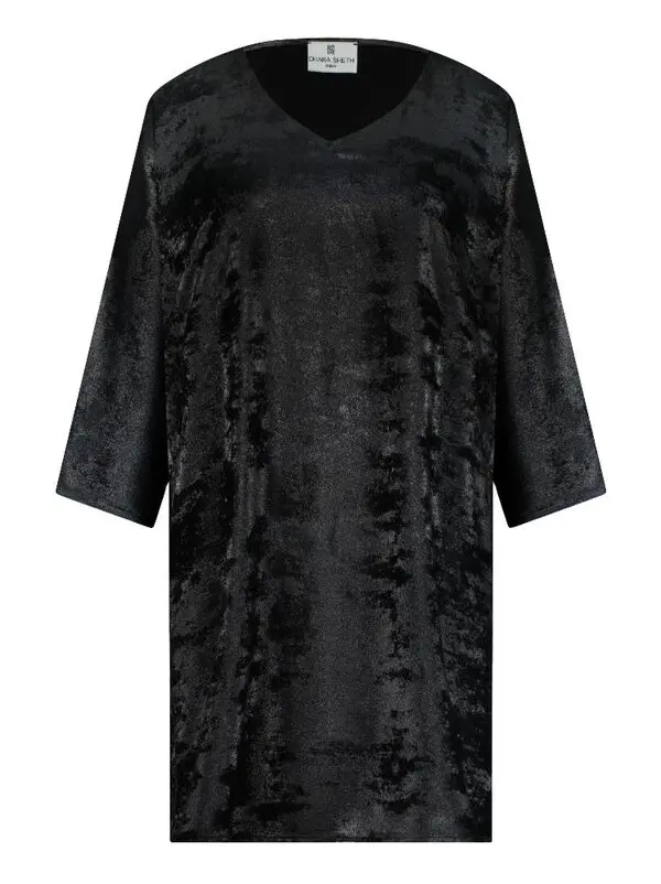 DHARA SHETH, DUBAI Dhara Sheth Dubai Shimmer Kaftan Dress - Black