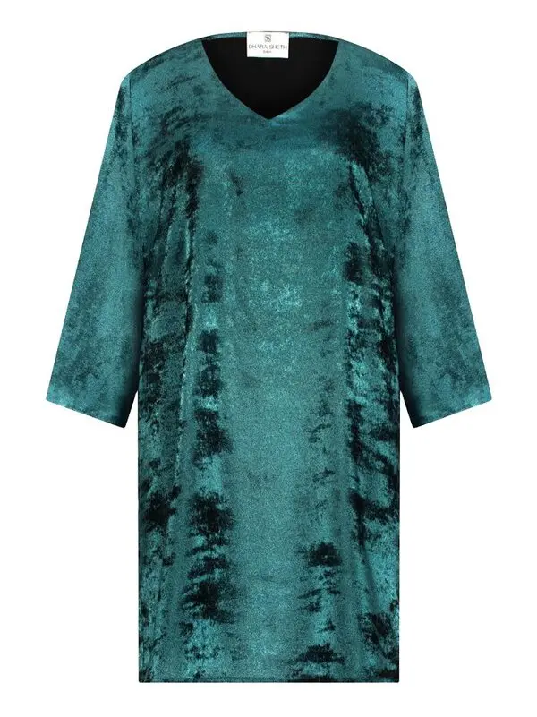 DHARA SHETH, DUBAI Dhara Sheth Dubai "shadow Of Sequin Shimmer" Kaftan Dress - Blue