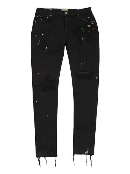 GALLERY DEPT. Painted Denim Cut Jeans - Black