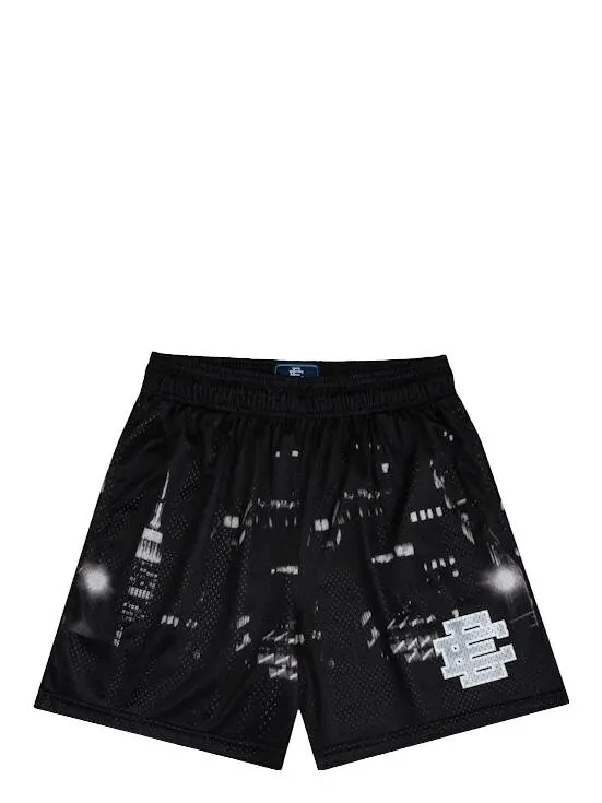 ERIC EMANUEL Ee Basic/core Short With Cityscape Print - Black Sky Blueline/silver