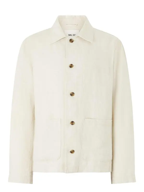 Nn07 Linen Blouson Jacket - Ecru