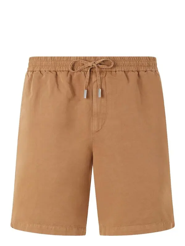 Mr P. Cotton And Linen-blend Drawstring Shorts - Brown