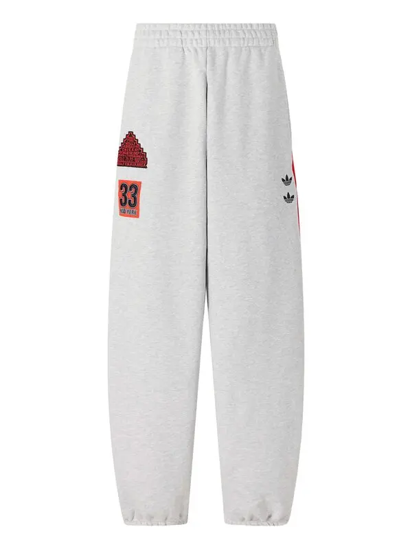 ADIDAS ORIGINALS Willy Chavarria Tapered Appliquéd Stretch-cotton Jersey Sweatpants - Gray