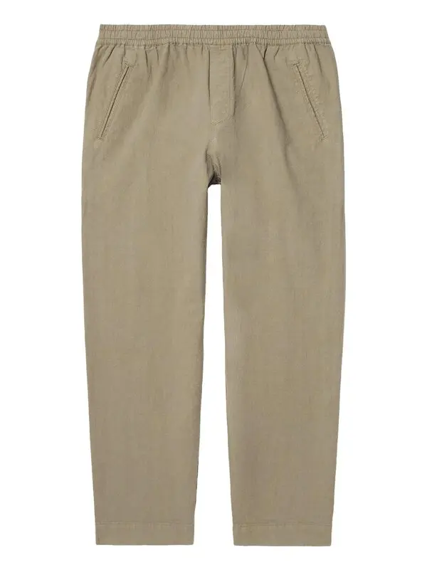 Folk Drawcord Assembly Straight-leg Canvas Trousers - Neutrals