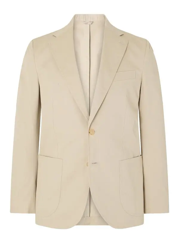 DE PETRILLO Cotton Suit Jacket - Neutrals