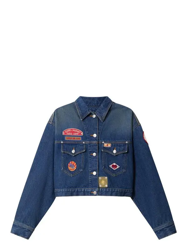 Isabel Marant Demia" Embellished Denim Jacket - Blue