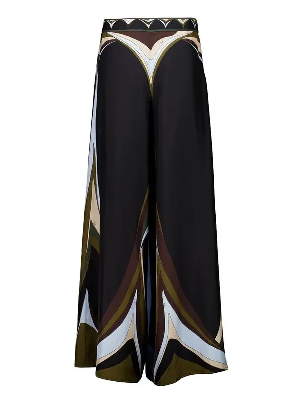 Emilio Pucci Fari Print Silk Palazzo Pants - Multicolour