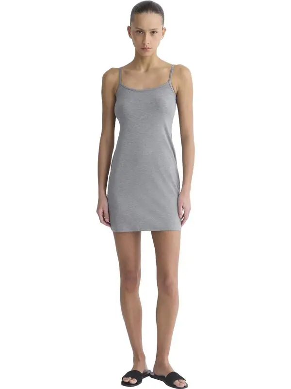 Everlane Knit Cami Mini Dress - Mid Heather Grey