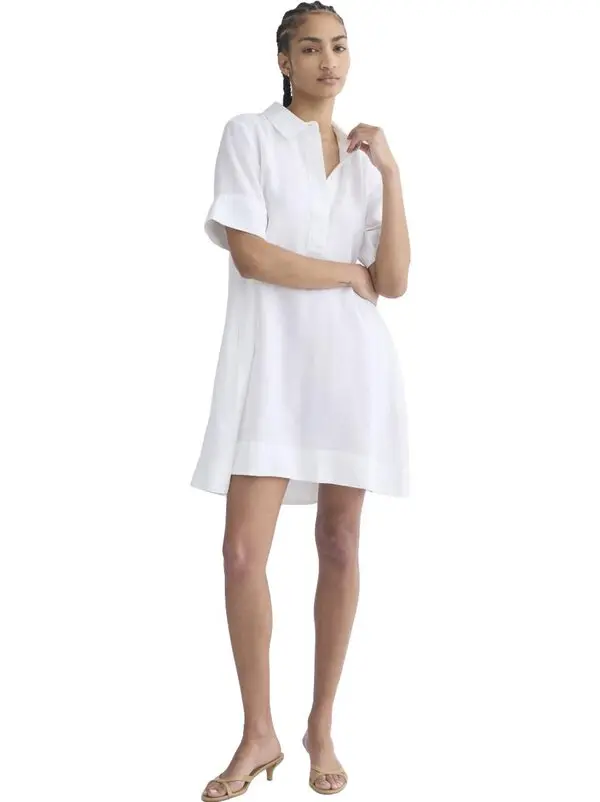 Everlane Linen Mini Shirtdress - White
