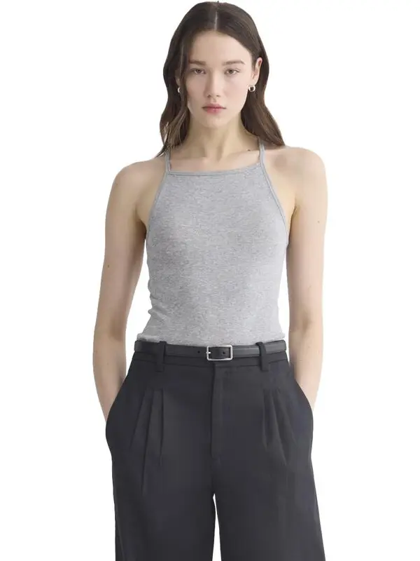 Everlane Racerback Tank Top - Heathered Grey