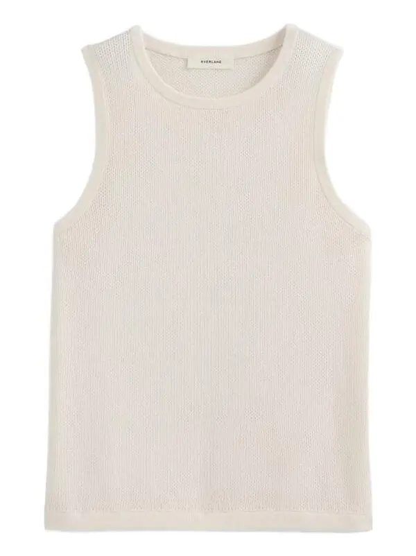 Everlane Textured Knit Tank Top Sweater - Bone