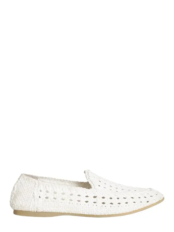 Dolce & Gabbana Woven Fabric Slipper - White