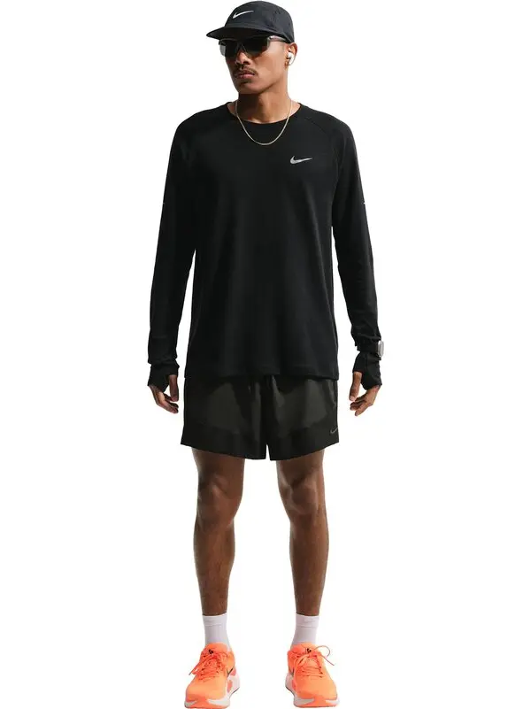 Nike Dri-fit Stride Plus 5" Brief-lined Running Shorts - Black