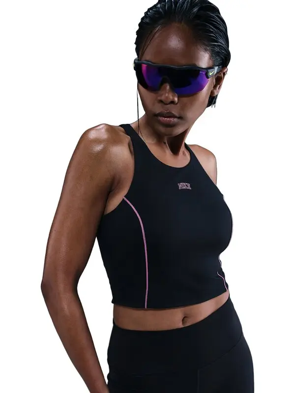 Nike Dri-fit Cropped Tank Top - Black