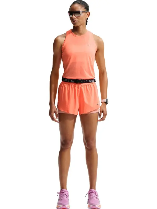 Nike Swift Dri-fit Mid-rise 2-in-1 Running Shorts - Orange