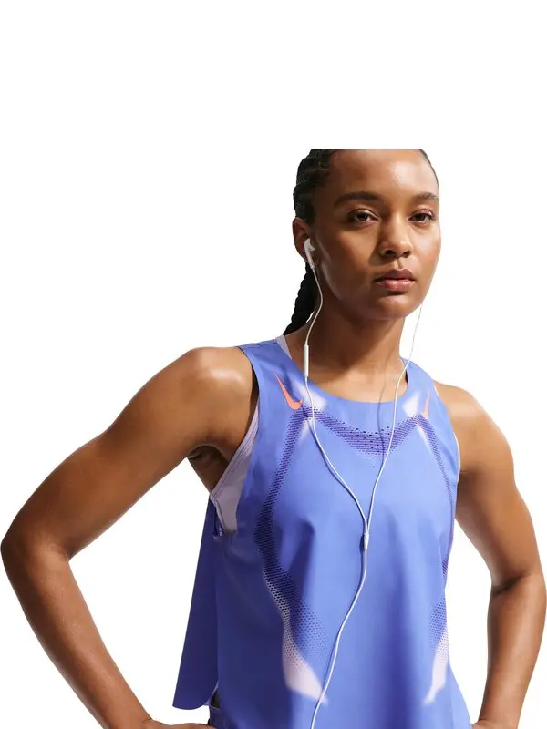 Nike Aeroswift Dri-fit Adv Cropped Running Tank Top - Blue