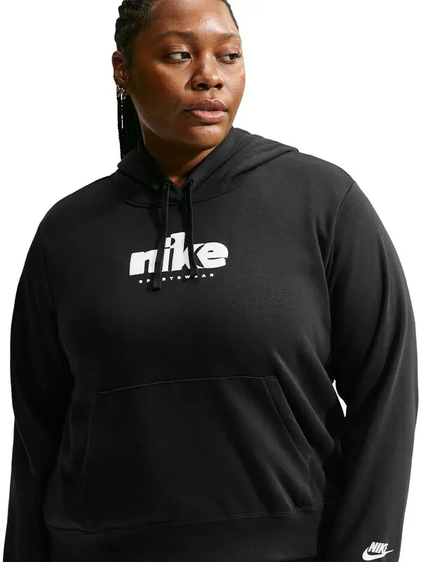 Nike Club Fleece Graphic Pullover Hoodie - Black