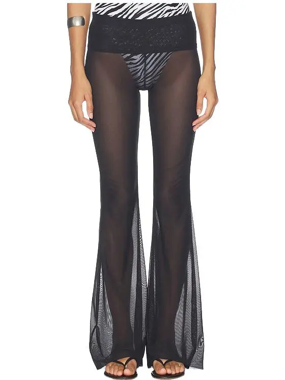Bond Eye Willow Flare Mesh Pants - Black