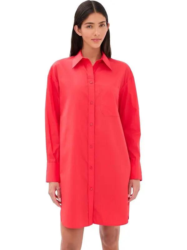 TWP Cotton Shirt Dress - Tomato