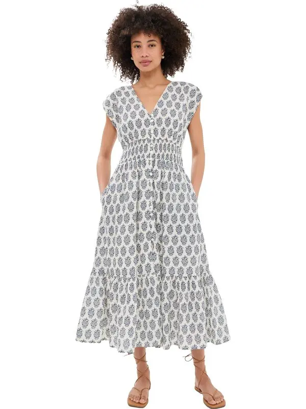 MAREA Fiona Dress - Indigo Meadow