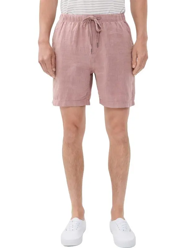 Faherty Brand Essential Linen Shorts - Adobe