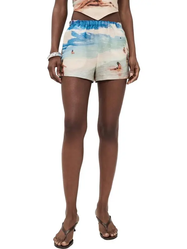 Cult Gaia Mori Shorts - Rio Beach Print