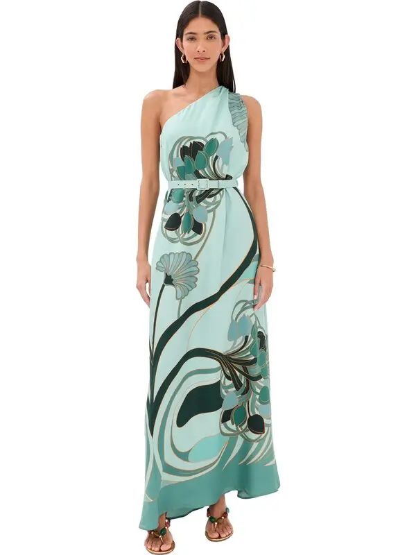 La DoubleJ Roy Silk Maxi Dress - Blooming Tulip Placee