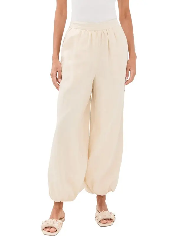 Simkhai Selah Linen Lace Balloon Pants - Sand
