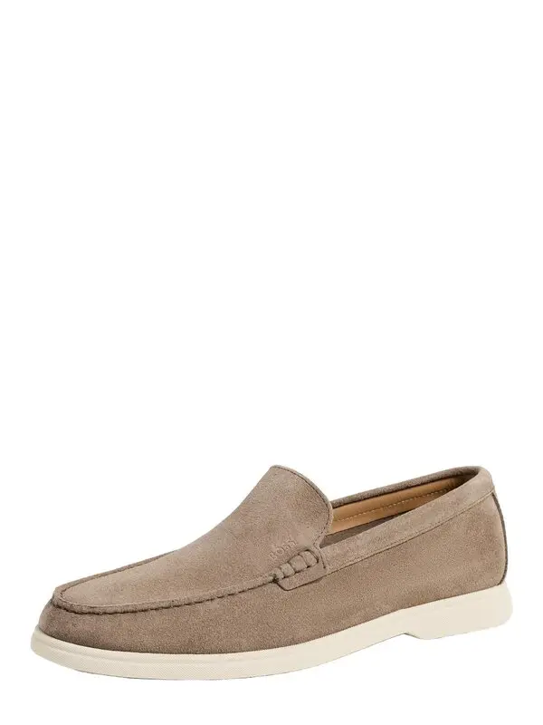 BOSS Sienne Suede Loafers - Medium Beige