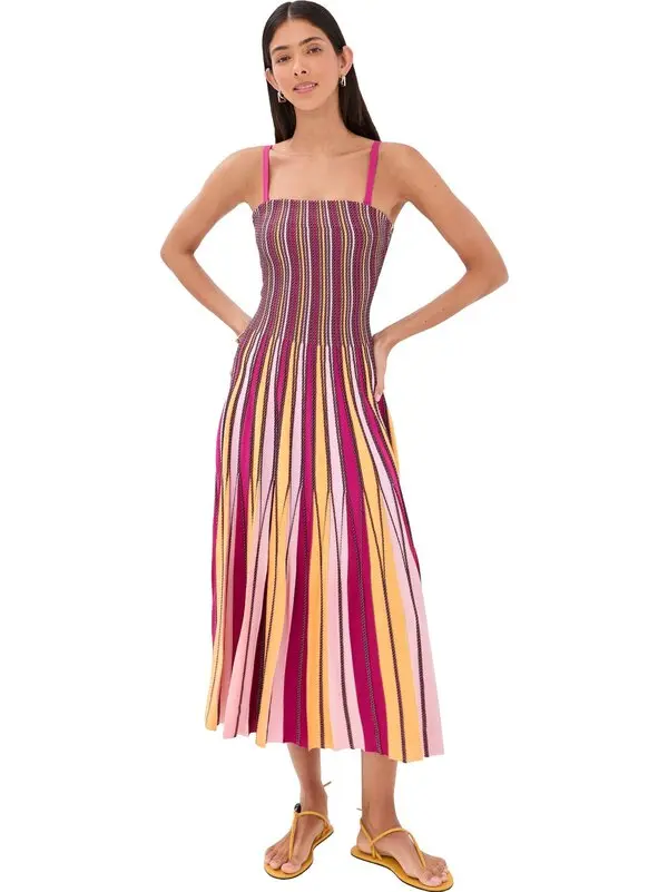 Simkhai Soleil Striped Midi Dress - Daisy Multi