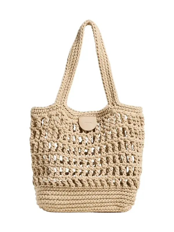 Vince Barcelona Small Tote In Crochet - Maiz