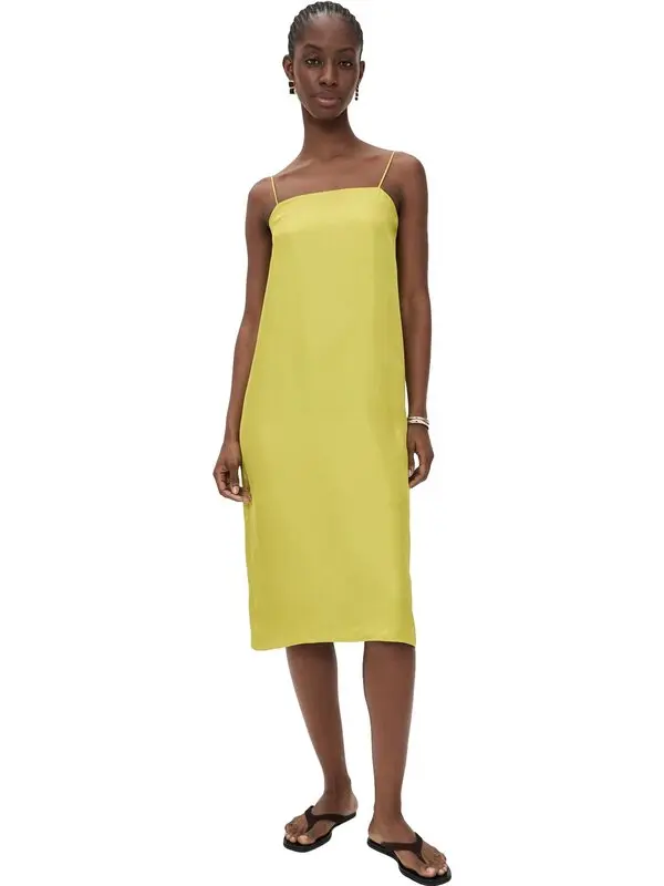Comme Si Midi Dress - Chartreuse