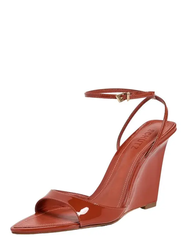 Schutz Elodie Wedge Sandals - Sunset Ochre