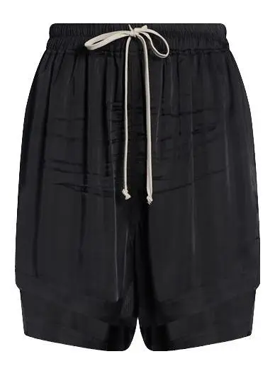 Rick Owens Acetate And Viscose Satin Shorts - Black
