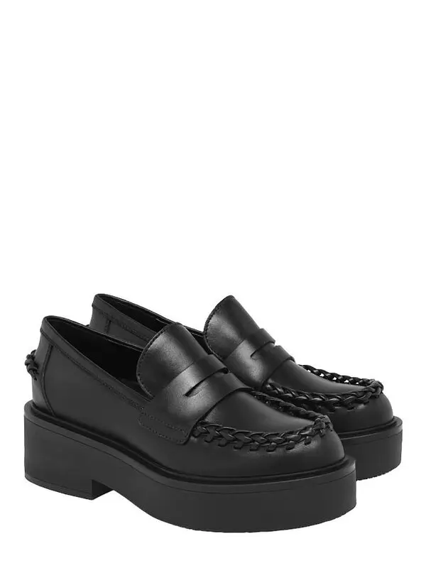 GIANVITO ROSSI Yuna Loafer - Black Calf Leather