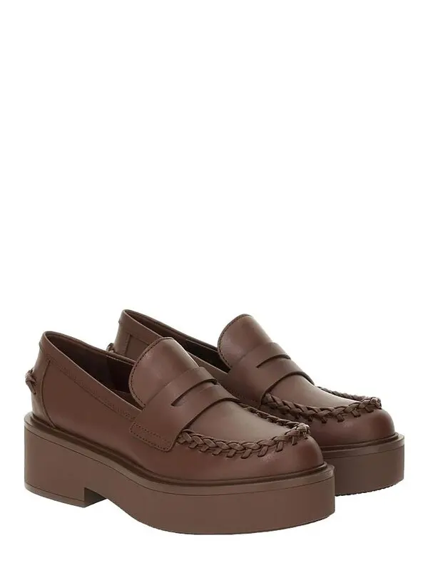 GIANVITO ROSSI Yuna Loafer - Brown Calf Leather